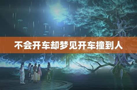 不会开车却梦见开车撞到人 命理解梦