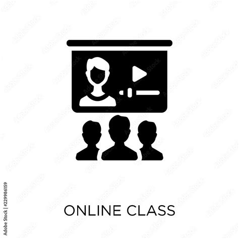 Online Class Icon Online Class Symbol Design From Online Learning