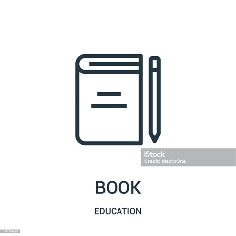 교육 컬렉션에서 책 아이콘 벡터 얇은 선 책 개요 아이콘 벡터 일러스트 레이 션입니다 웹 및 모바일 앱 로고 인쇄 미디어에 사용할 선형 기호입니다 0명에 대한 스톡 벡터