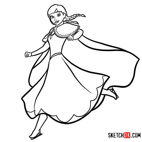 Royal Frozen Sketches How To Draw Queen Anna Of Arendelle