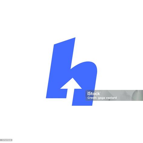 H 편지 레터 마크 위쪽 화살표 벡터 아이콘 그림 0명에 대한 스톡 벡터 아트 및 기타 이미지 0명 금융 디자인 Istock