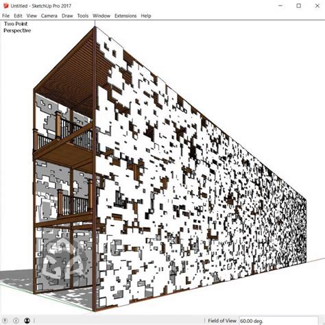 Designing And 3d Modeling A 3 Floor Bridge Together With A Random