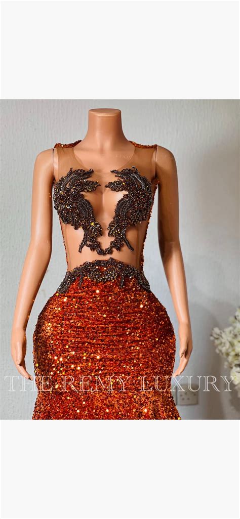 Stunning Orange Prom Dress African Prom Dress Homecoming Dress Luxury