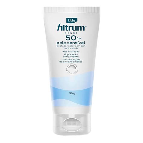 Protetor Solar Facial Filtrum Fps 50 Sensi Pele Sensivel 50g Drogaria
