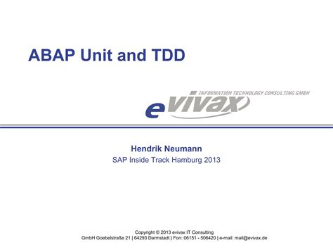 Abap Unit And Tdd Ppt