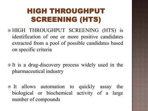 High Throughput Screening Pptx