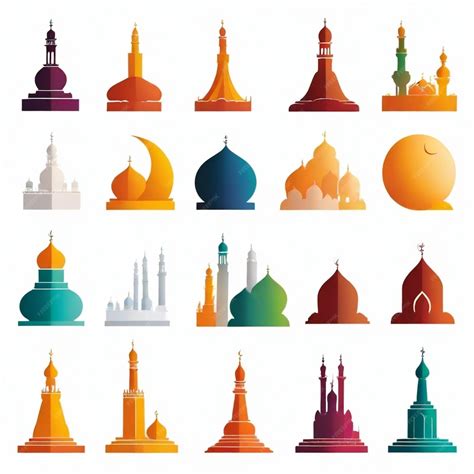 Uma Coleção De Edifícios E Edifícios De Diferentes Cores Vetor