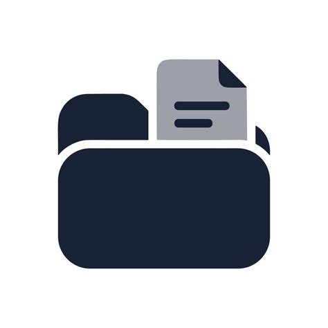 Simple Flat Design Folder File Icon Graphic Element Illustration