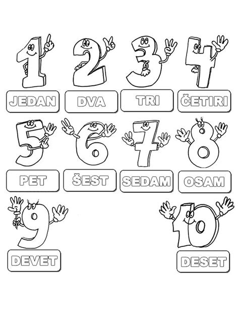 Bojanke Za Decu Brojevi Simple Math Alphabet Coloring