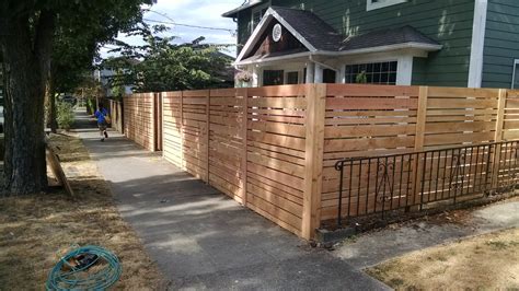 6 Ft Modern Horizontal Cedar Fence Fence Construction Cedar Fence