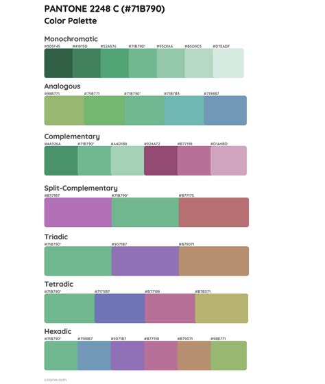 PANTONE 2248 C color palettes - colorxs.com