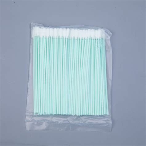Long Industrial Microfiber Swabs Medical Foam Swabs With Hard Pp Stick
