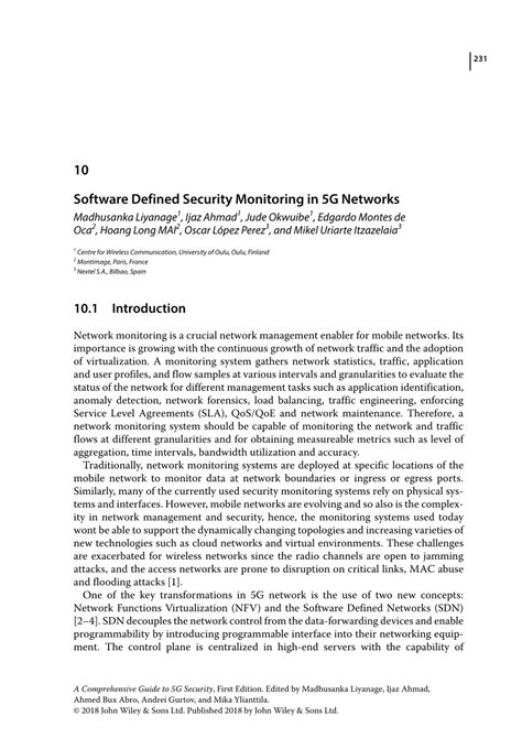 Pdf Software Defined Security Monitoring In 5g Networks