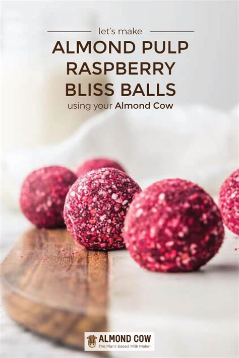 Almond Pulp Raspberry Bliss Balls Almond Pulp Pulp Recipe Vegan Desserts
