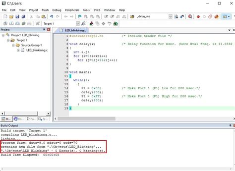 “how to write the program for 8051 using keil” pantech ai