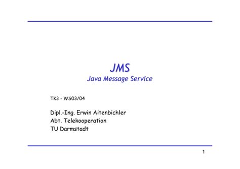 Jms Java Message Service