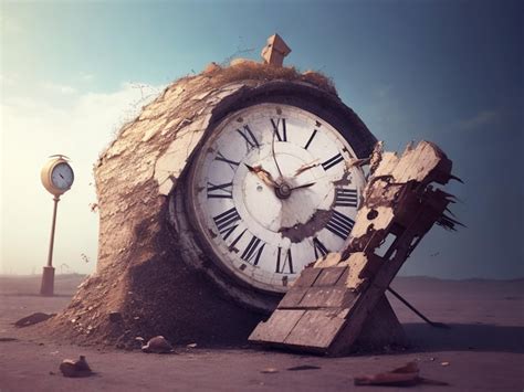 Premium Ai Image Concept Of Passing Away The Clock Breaks Down Into Pieces