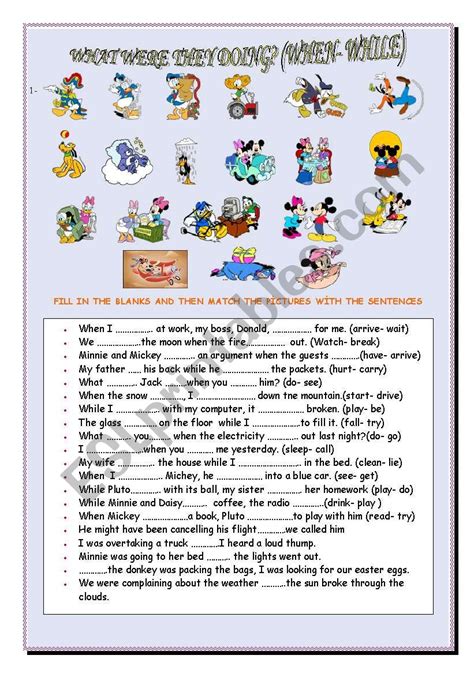 What Were They Doing When While Esl Worksheet By Serap289