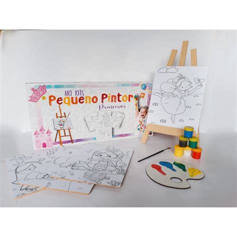 Art kits Pequeno Pintor Princesa Brinquedo de MadeiraBrinquedos EducativosBambalalão Brinquedos