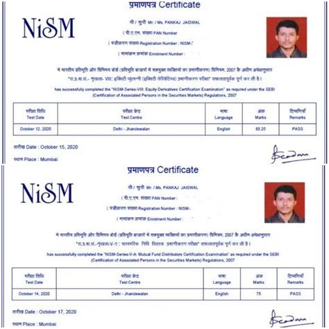 Successfully Completed Nism Series V A Mutual Fund Distributor And