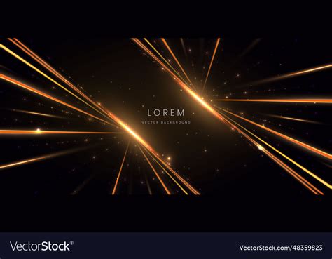 Abstract Elegant Golden Glowing Dot Line Vector Image