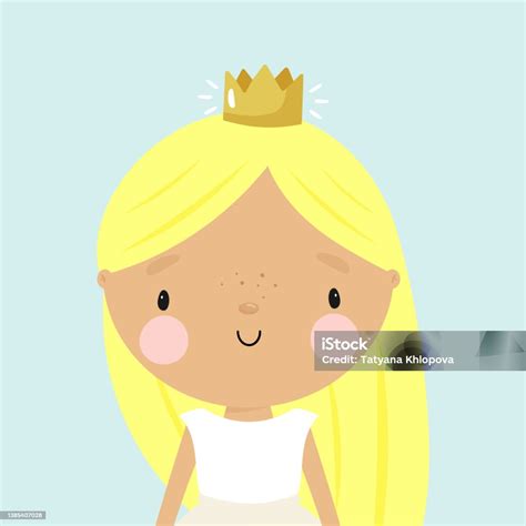 귀여운 공주 만화 스타일 벡터 그림입니다 어린이 물건 카드 포스터 배너 어린이 책 팩인쇄 옷 직물 벽지 섬유 또는 요리에 인쇄 공주에 대한 스톡 벡터 아트 및 기타 이미지