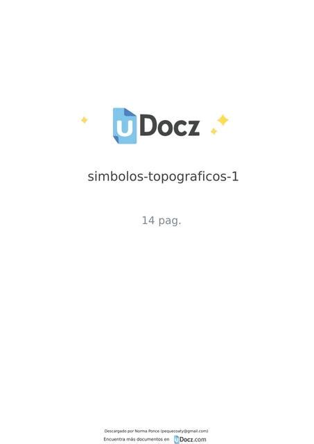 Símbolos Topográficos Norma Ponce Udocz