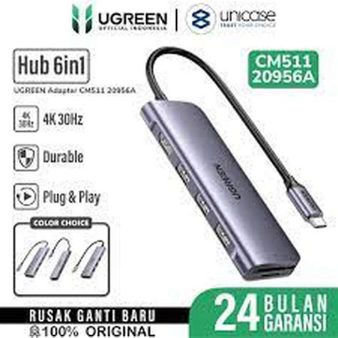 Adapter Converter HUB 6 In 1 UGREEN USB Type C PD 4K Macbook Laptop