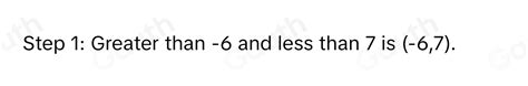 Solved Which Interval Notation Represents The Set Of All Numbers Greater Than 6 And Less Than