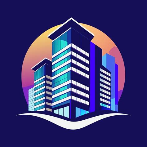 Premium Vector A Building With An Arrow Pointing To The Right