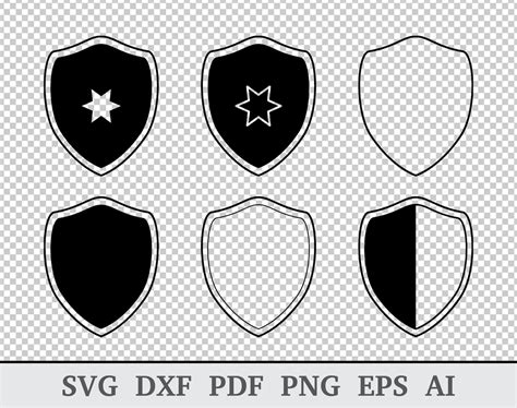 Shield Svg Shield Vector Emblem Svg Badge SVG Shield Clipart Shield Clip Art Vinyl Dxf