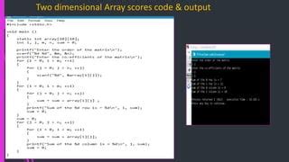 Presentation On Array PPT