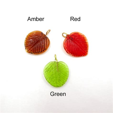Green Glass Leaves Etsy