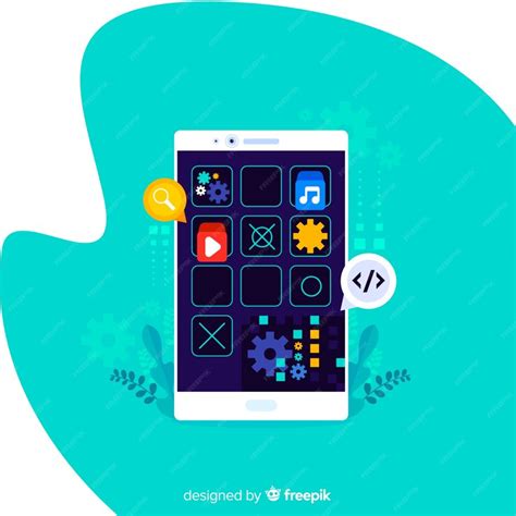 Free Vector Mobile Apps Concept For Landing Page