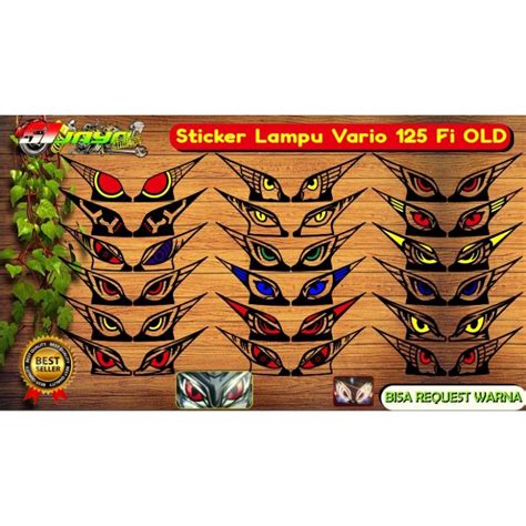 Jual Sticker Stiker Lampu Mata Elang Vario 125 Fi Oldlama Tahun 2014
