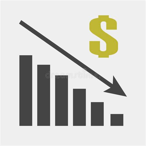 Vector Image Diagram Of Decline Recession Icon Financial Crisis Stock