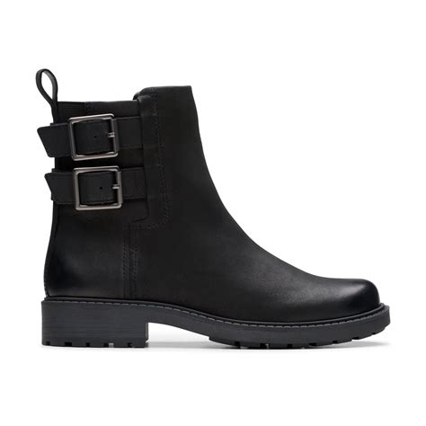 Boots Orinoco 2 Bay Black Leather Ankle Boots Clarks