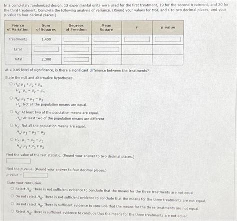 Solved In A Completely Randomized Design 13 Experimental Chegg