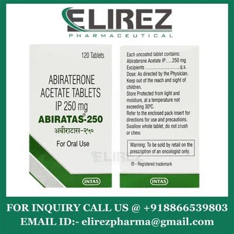 Abiraterone Acetate Tablets 250 Mg Abiratas 250 Mg Tablet 120 S At Rs 30000 Bottle Abirakast