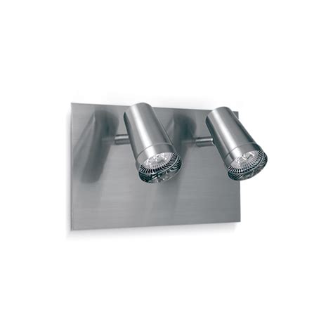 Aplique De Pared Para Dos Luces Acero Linea Dina Bazar De Luces