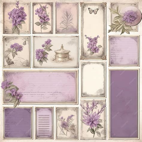 Premium Ai Image Rustic Purple Scrapbook Paper