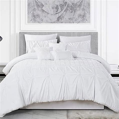 Sapphire Home 7 Piece King Size Luxury Comforter Set Wshams Cushions