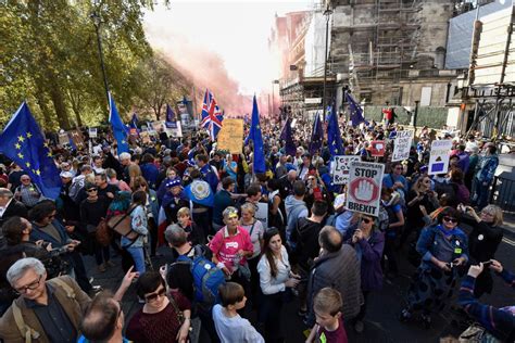 ‘a Historic Moment 670000 March To Demand Final Say On Brexit At
