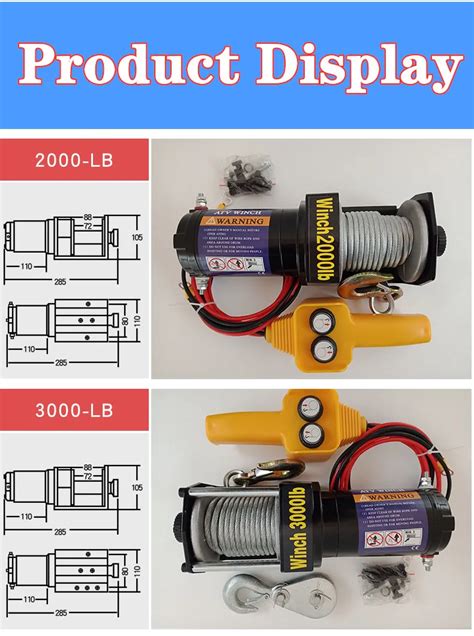 Электрическая лебедка 2000/3000/4000/4500/6000/9500/12000lb12v лебедка ...