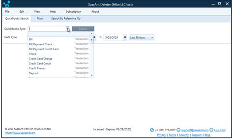 Bulk Delete Transactionslists In Quickbooks Desktop Using Saasant Deleter