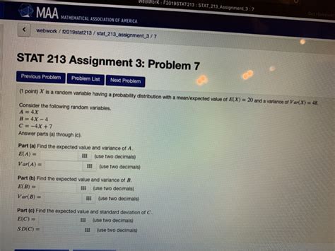 solved webwork f2019stat213 stat 213 assignment 3 7 m aa