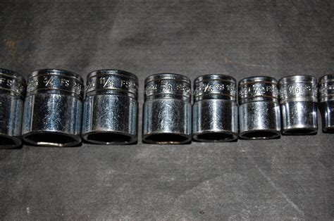 Mavin Snap On Socket Set Of 8 Fs Series Standard 261 241 221 201 181