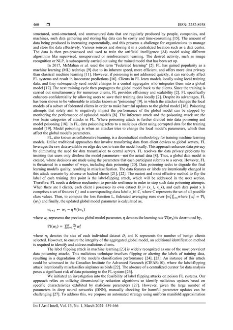 Defending Against Label Flipping Attacks In Federated Learning Systems