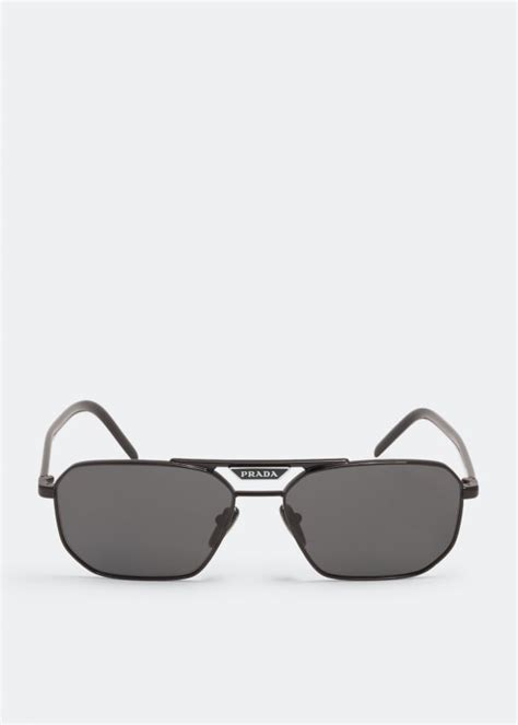 Prada Metal Frame Sunglasses For Men Black In Uae Level Shoes