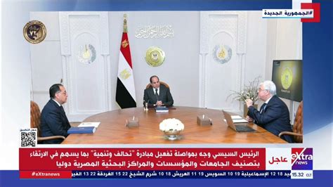 الرئيس السيسي يجتمع مع رئيس مجلس الوزراء ووزير التعليم العالي والبحث